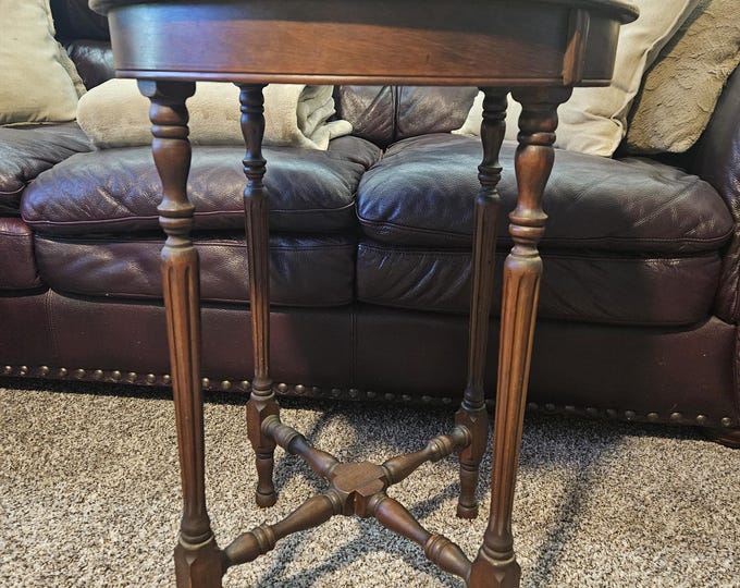 Antique Round Side Table - Etsy