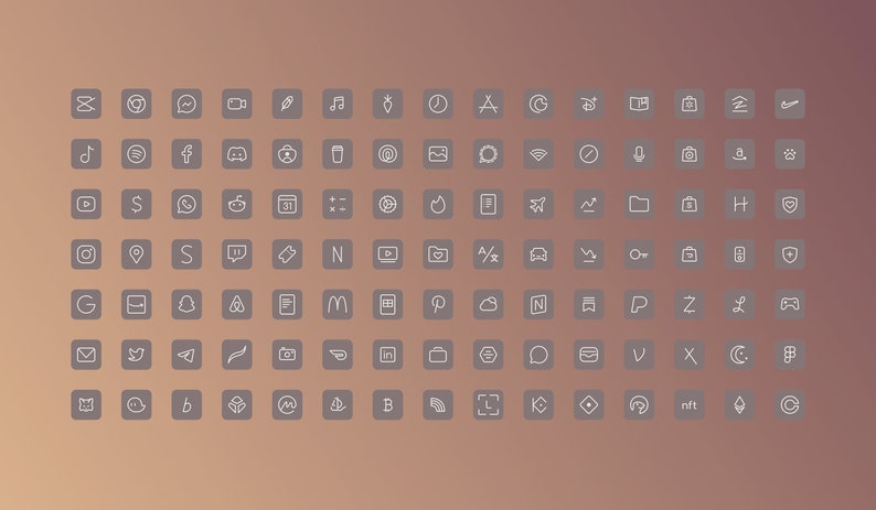 Minimal Ios Icons - Etsy