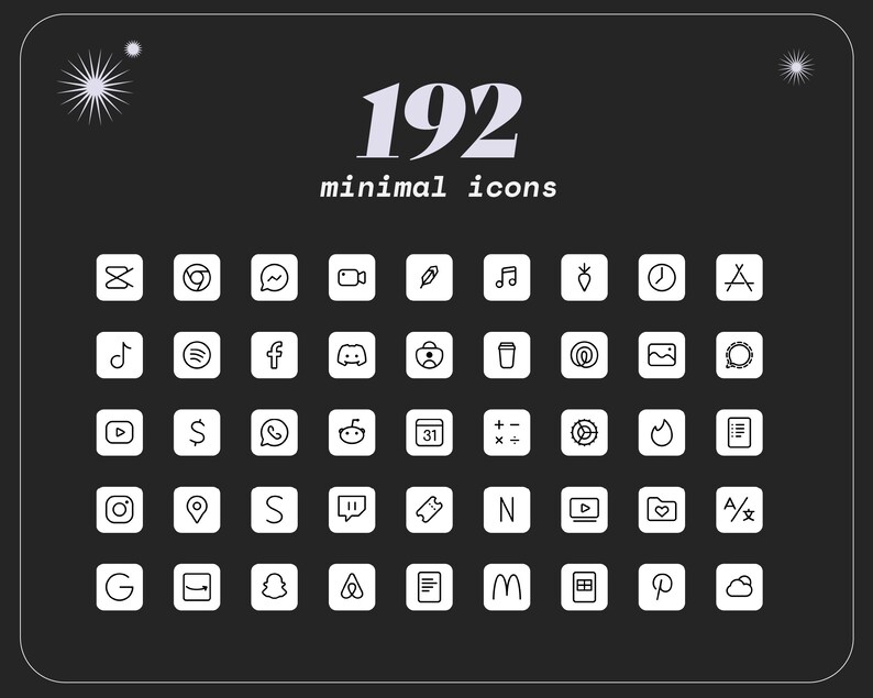 Minimal Ios Icons - Etsy