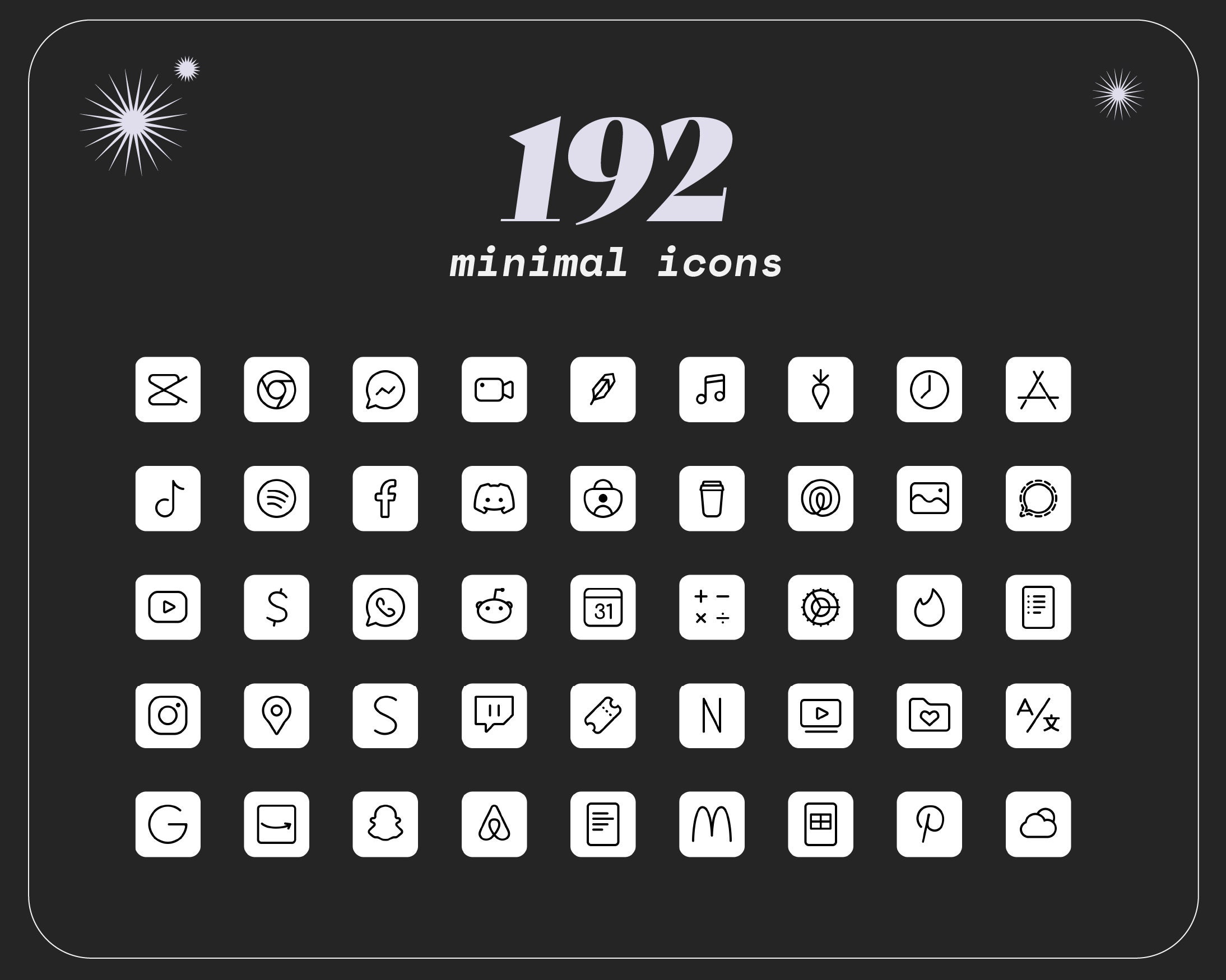 Minimal Ios Icons - Etsy