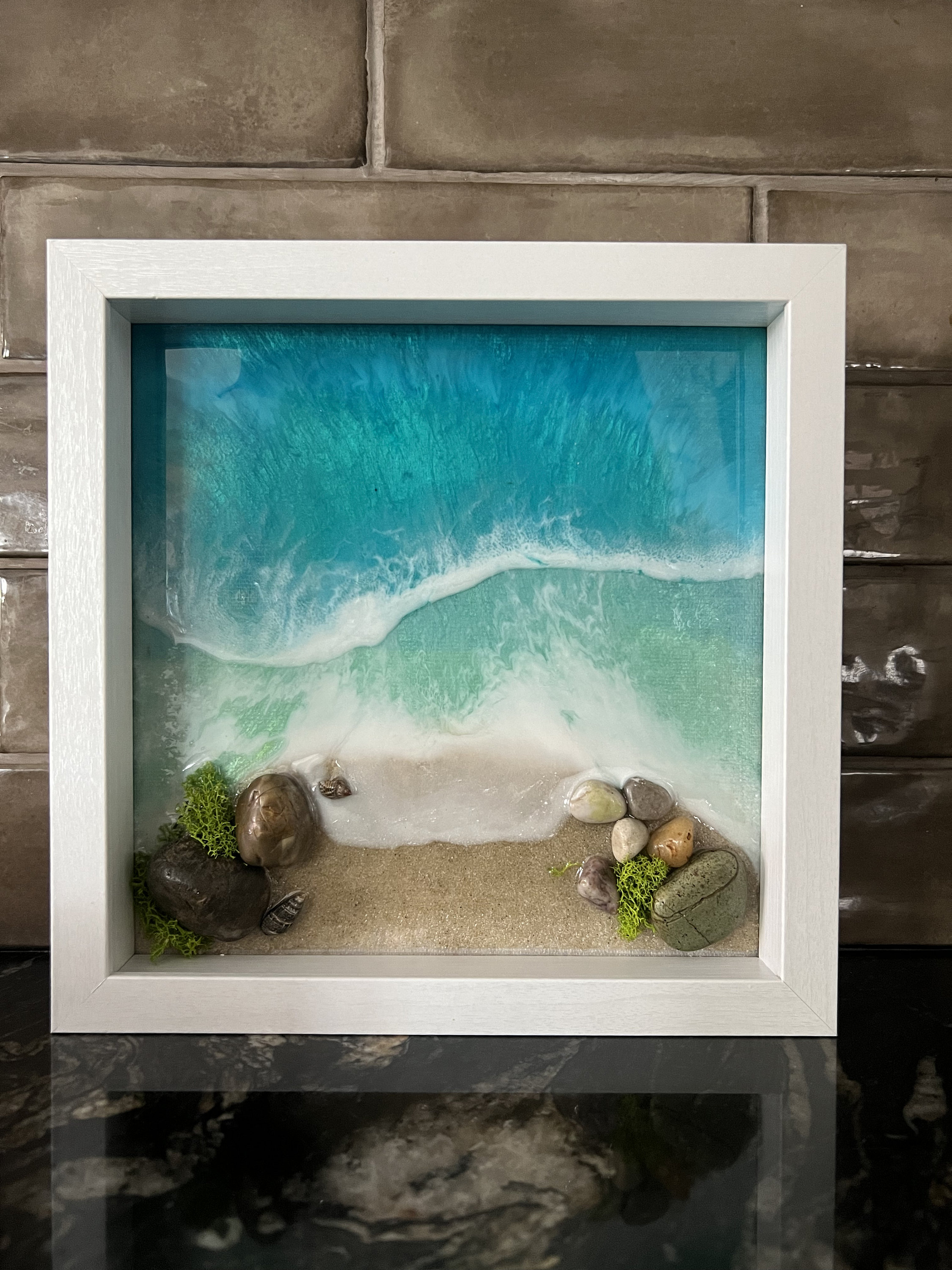 Ocean Scene in Shadow Box Frame - Etsy
