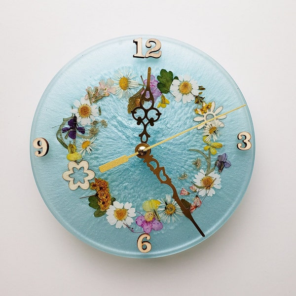 Turquoise Wall Clock - Etsy