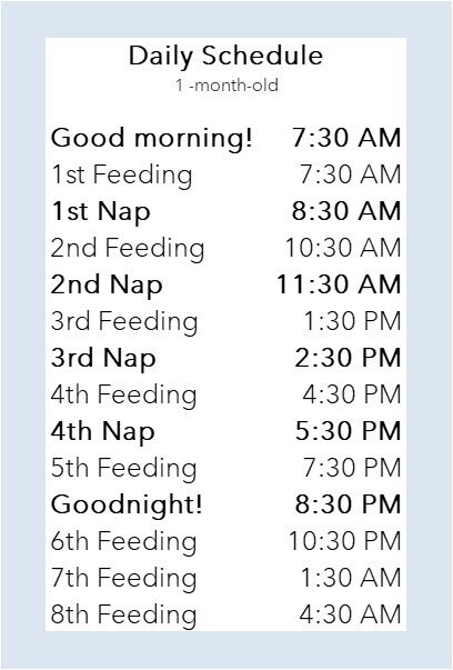 Dynamic Daily Schedule for New Mom - Etsy Dynamic Daily Schedule for New Mom - Etsy