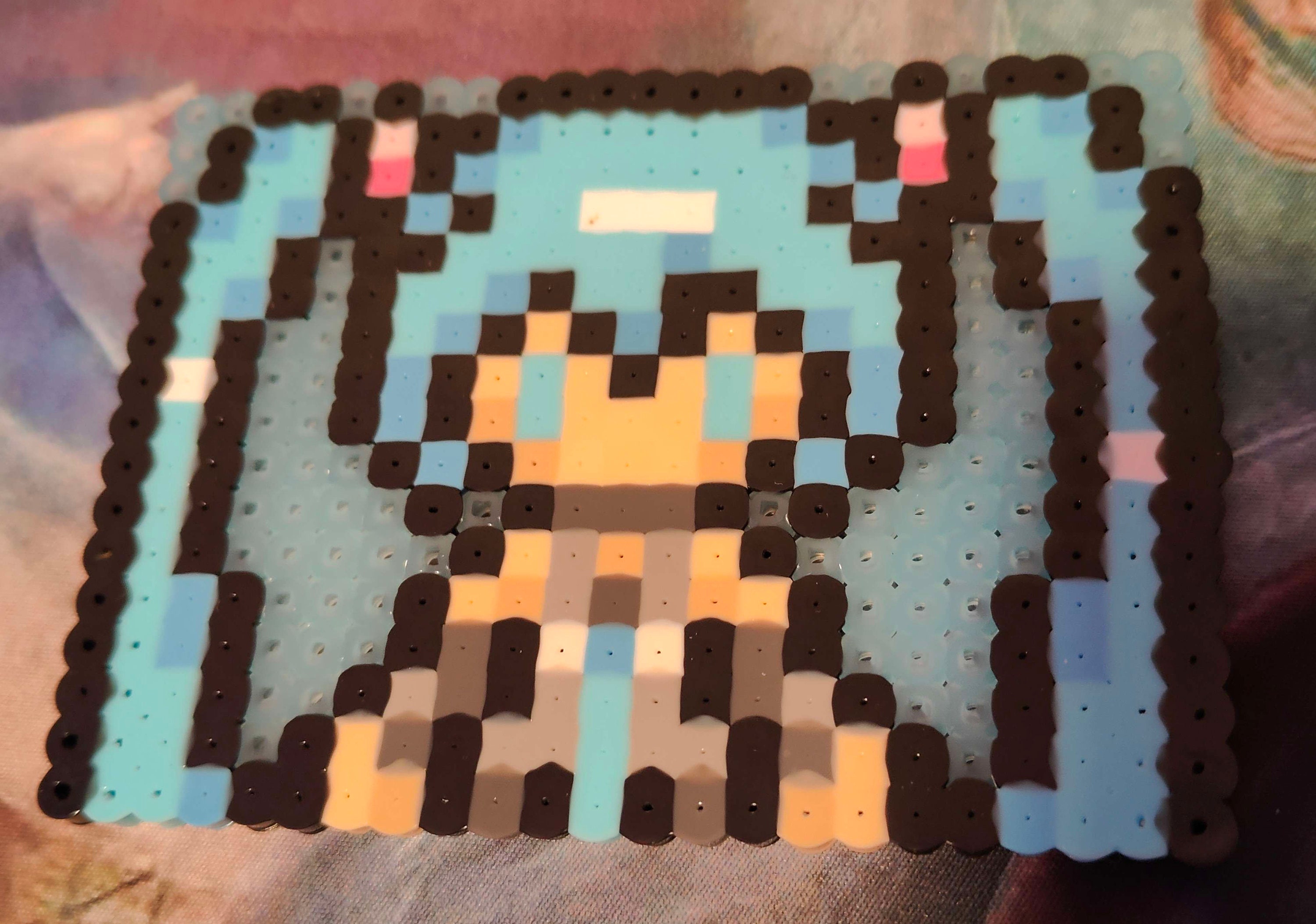 Miku Hatsune Perler Full Flat Melt With Glossy Finish and Rainbow ...