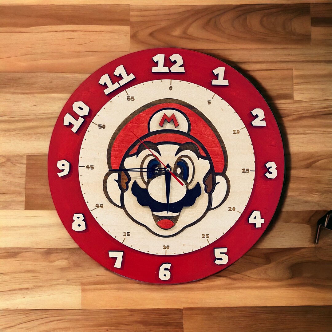 Mario-themed Children's Clock - Etsy