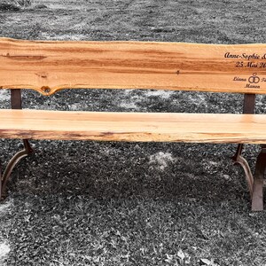 Live Edge Bench, Outdoor Bench, Solid Oak Bench, Garden Bench, - Etsy
