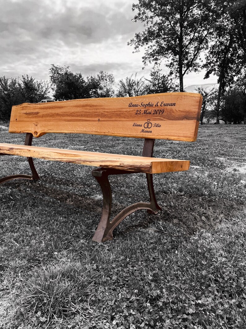 Live Edge Bench, Outdoor Bench, Solid Oak Bench, Garden Bench, - Etsy