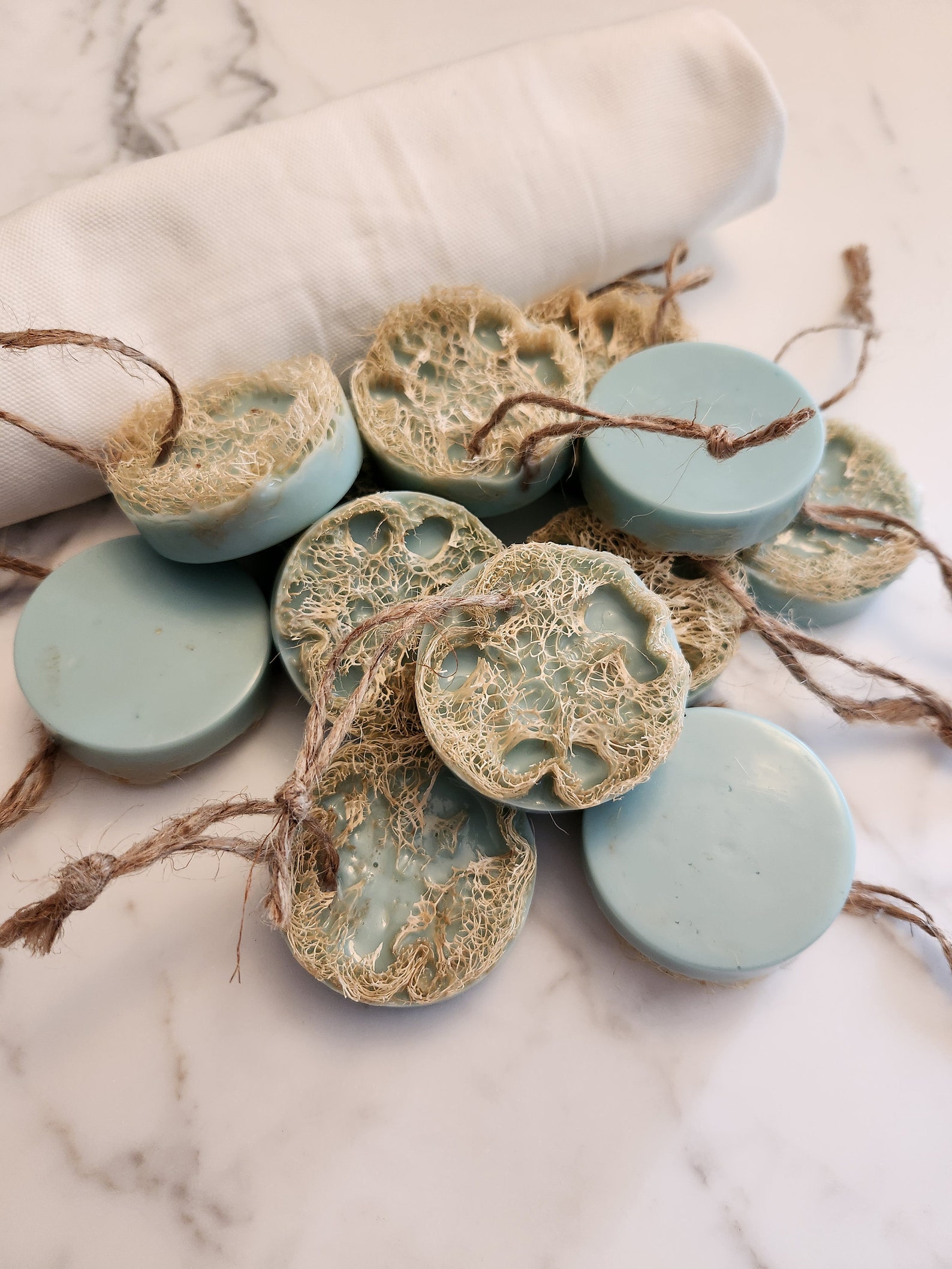 Peppermint Tea Tree Loofah Soap Scrubber Small Batch Natural Loofah ...