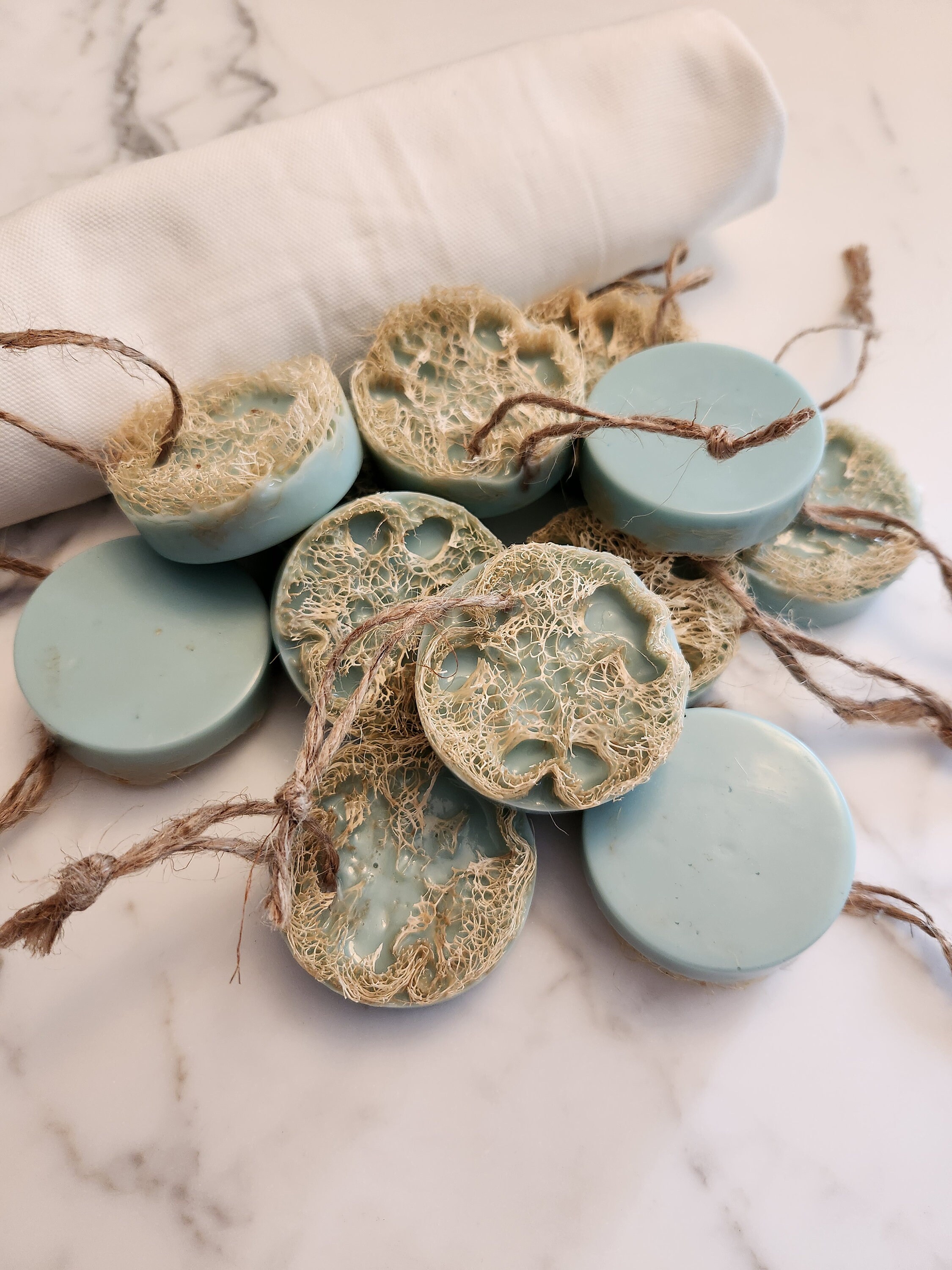 Peppermint Tea Tree Loofah Soap Scrubber Small Batch Natural Loofah ...