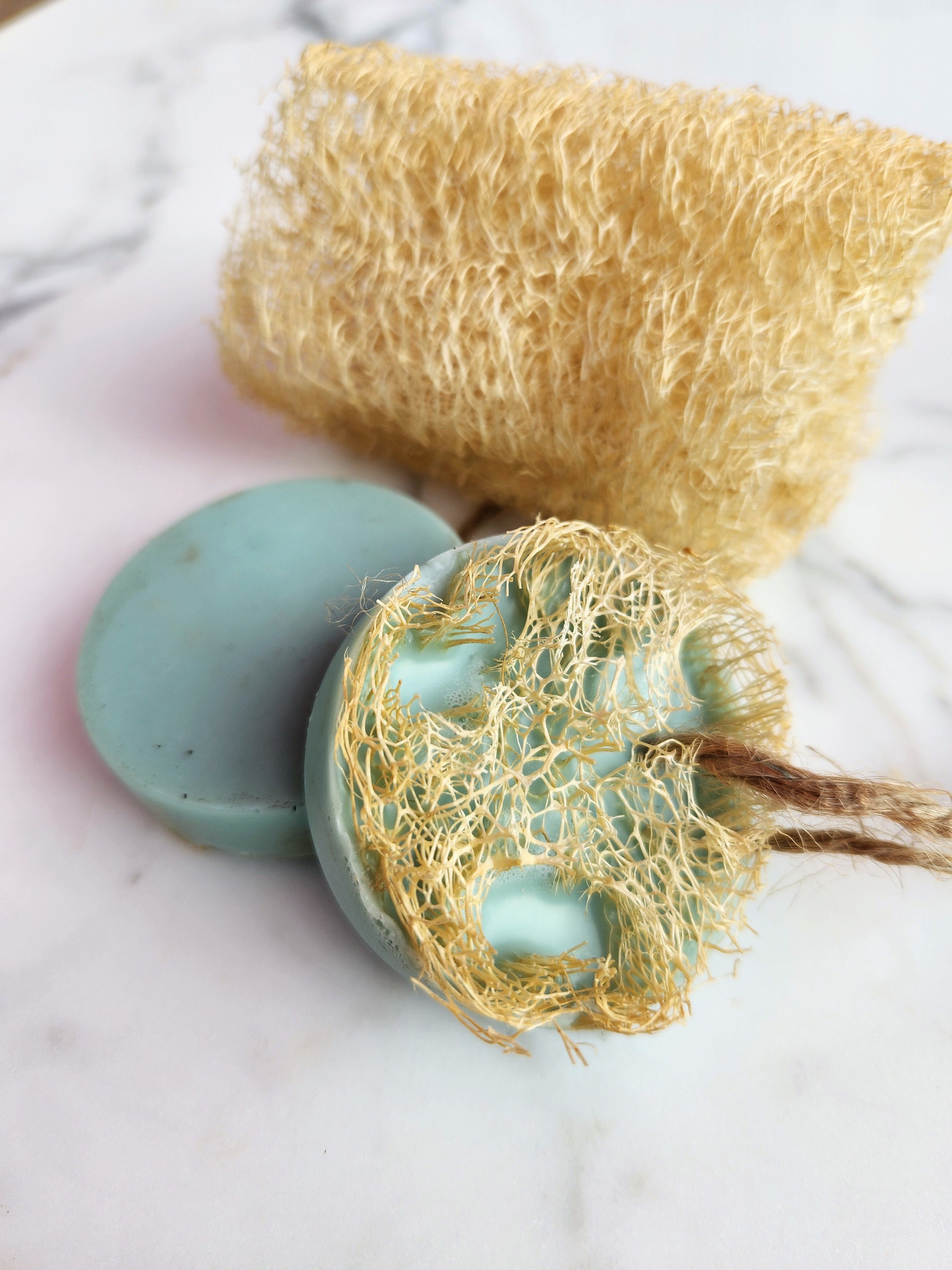 Peppermint Tea Tree Loofah Soap Scrubber Small Batch Natural Loofah ...