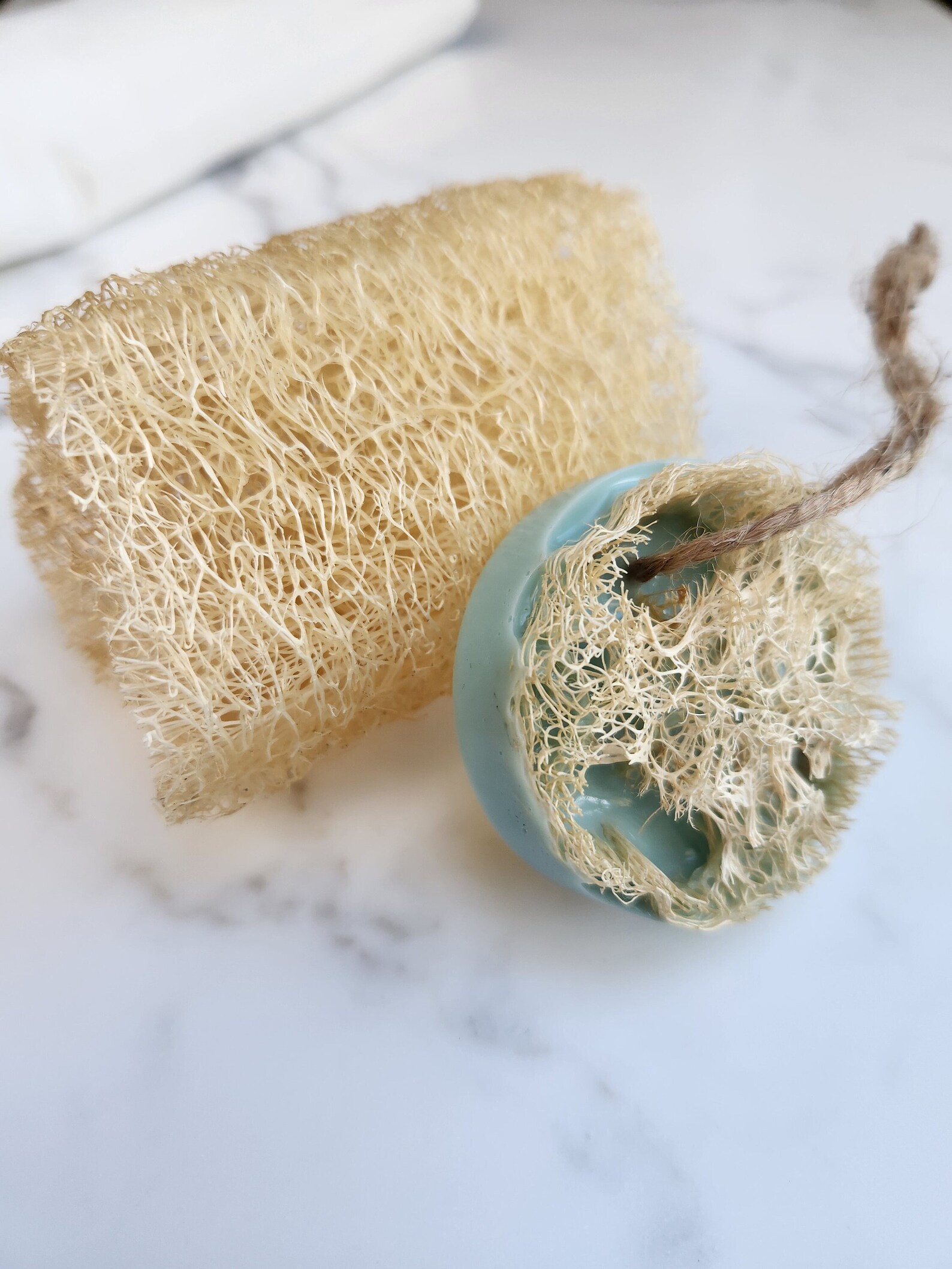 Peppermint Tea Tree Loofah Soap Scrubber Small Batch Natural Loofah ...