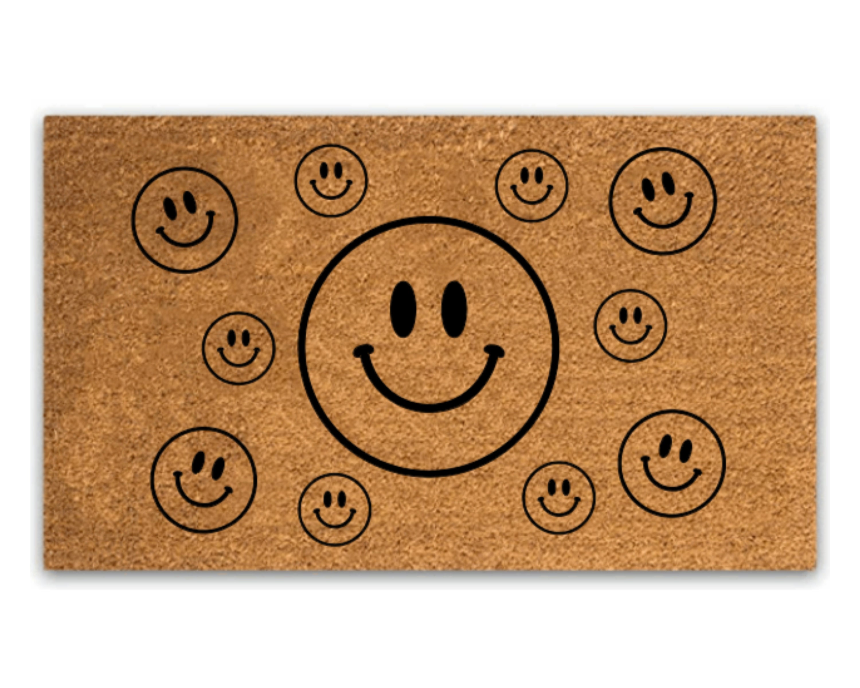 Retro Doormat Smiley Face Welcome Mat Funny Welcome Mat - Etsy