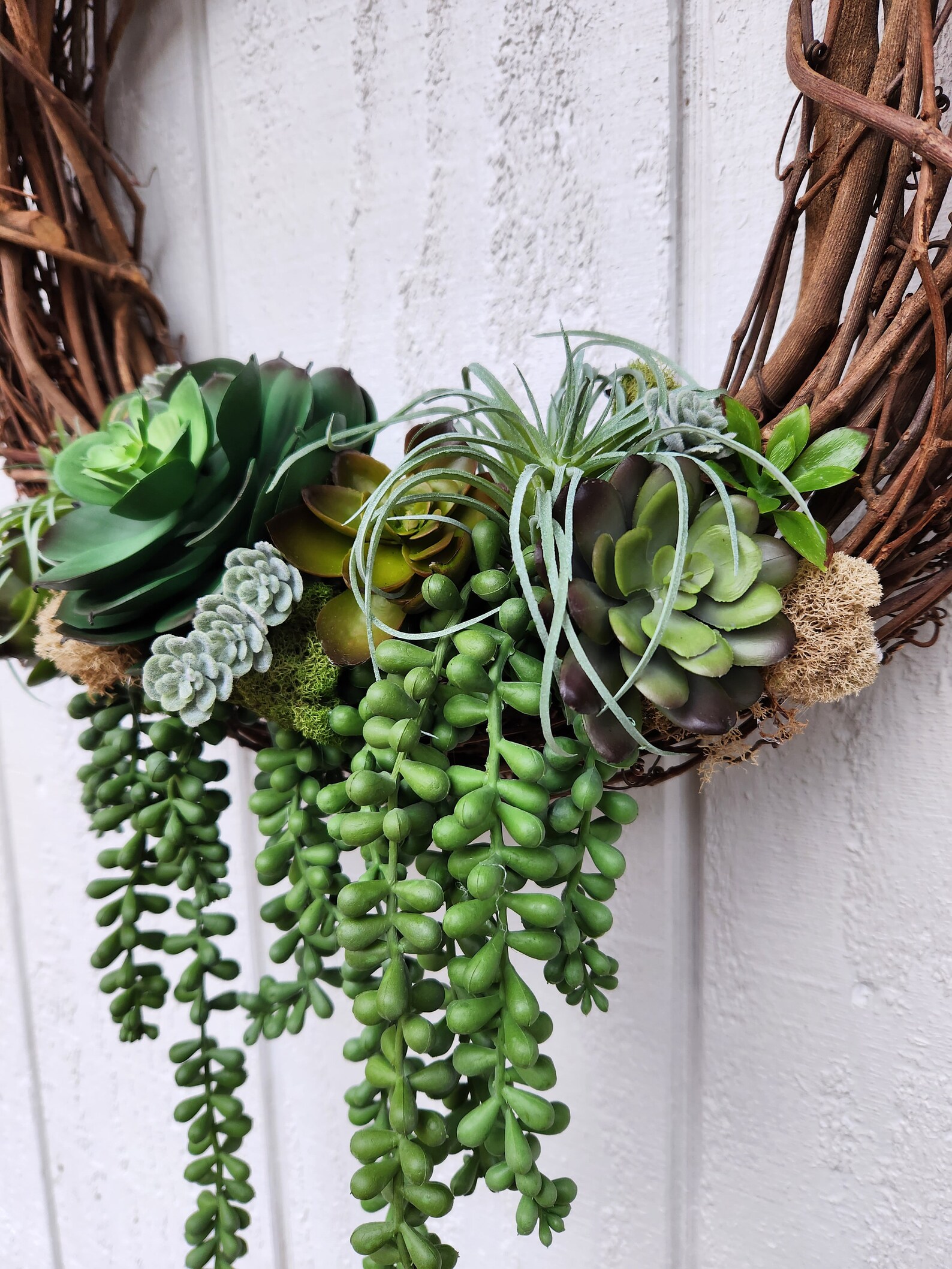 Front Door Wreath | Front Door Succulent Wreath | Succulent Decor ...