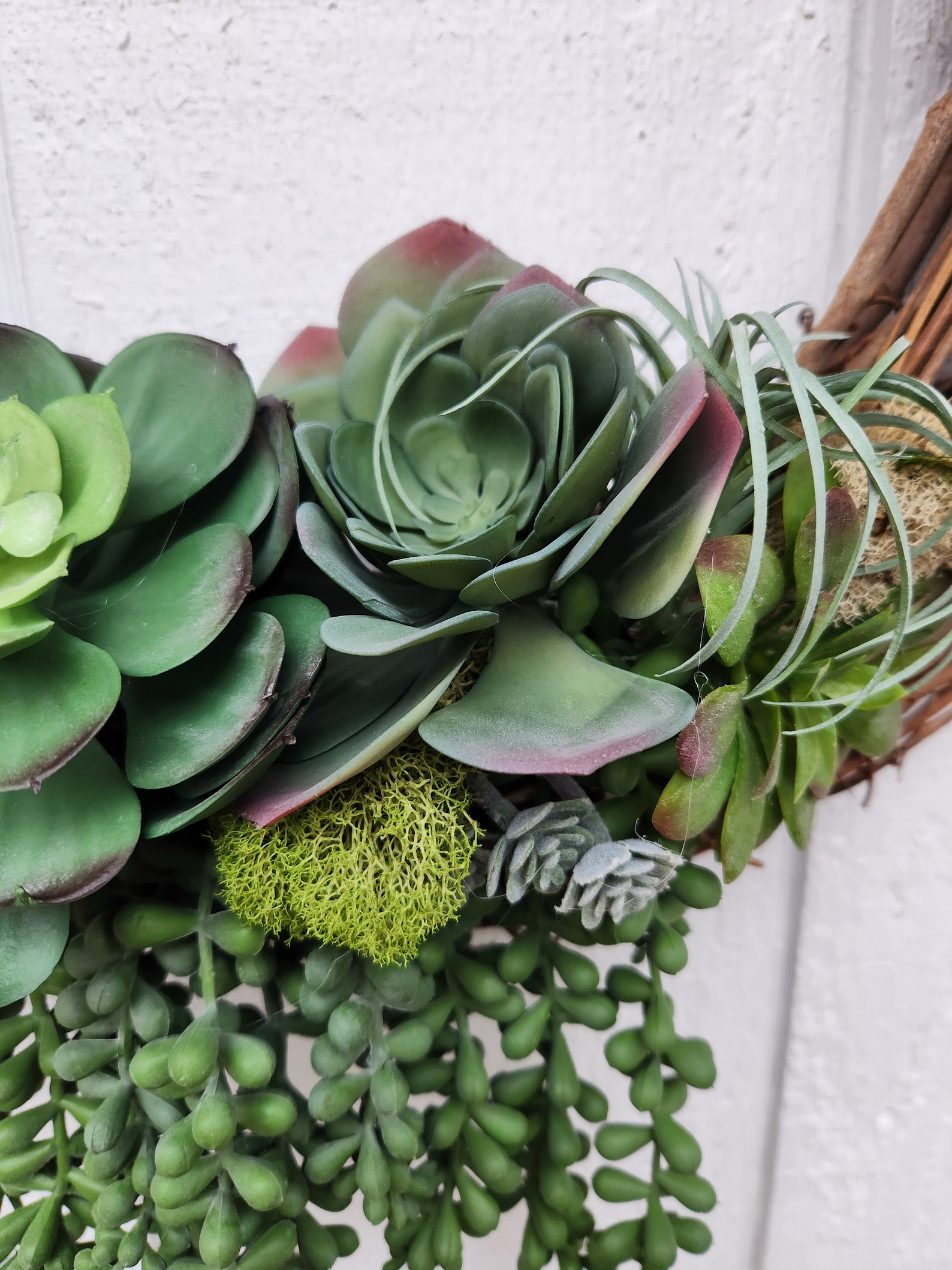 Front Door Wreath | Front Door Succulent Wreath | Succulent Decor ...