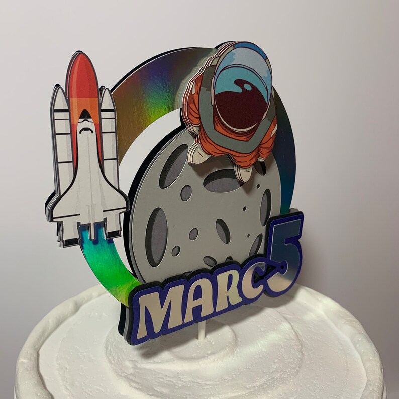 Outer Space Cake Topper Outer Space Birthday Space Party Astronaut ...