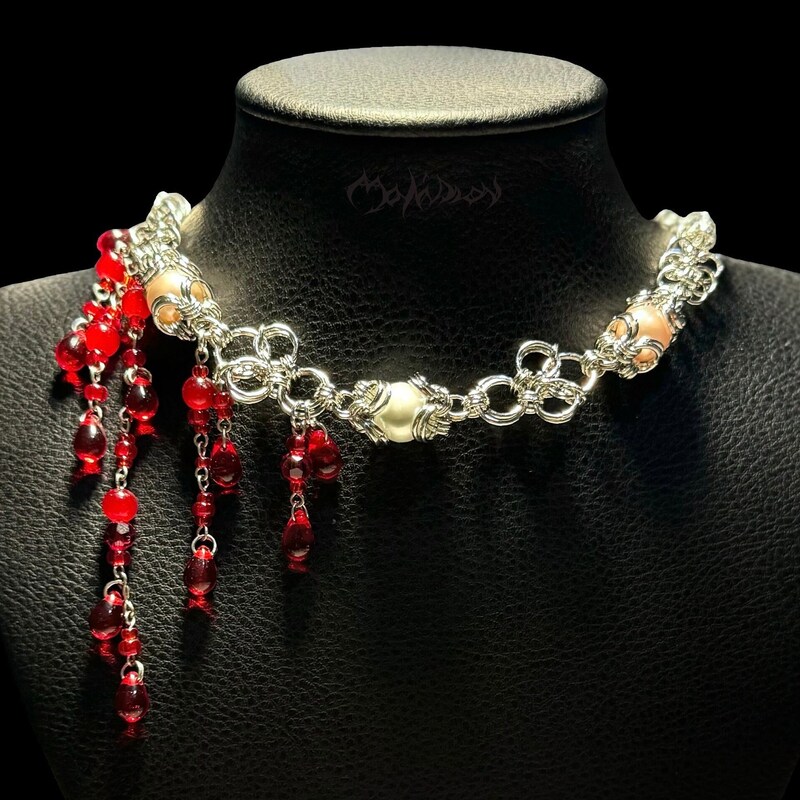 Blood Pearl Necklace - Etsy