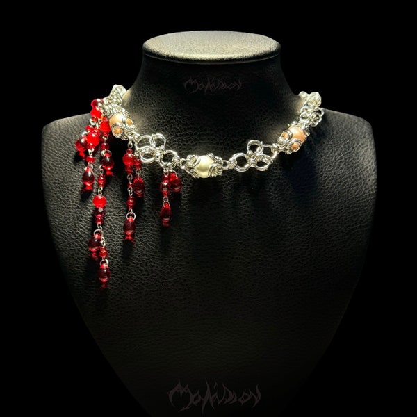 Blood Pearl Necklace - Etsy