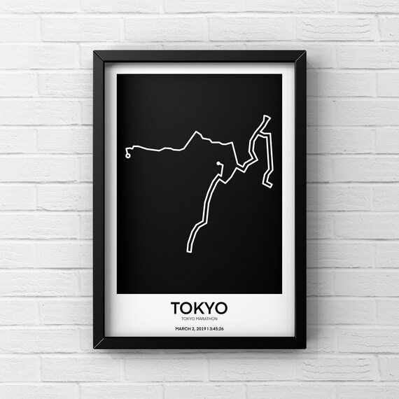 Tokyo Marathon Course Map Customized/personalized Running - Etsy