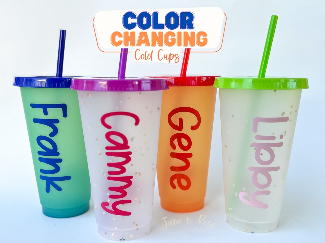 Personalized Color Changing Cold Cups Custom Cup With Lid - Etsy