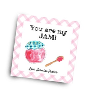 Printable Jam Valentine Template for Girls Printable Valentine Tag for ...