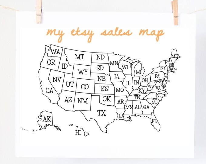 Us Sales Map | Etsy Sales Map | Map Coloring Page | Usa Sales Map ...