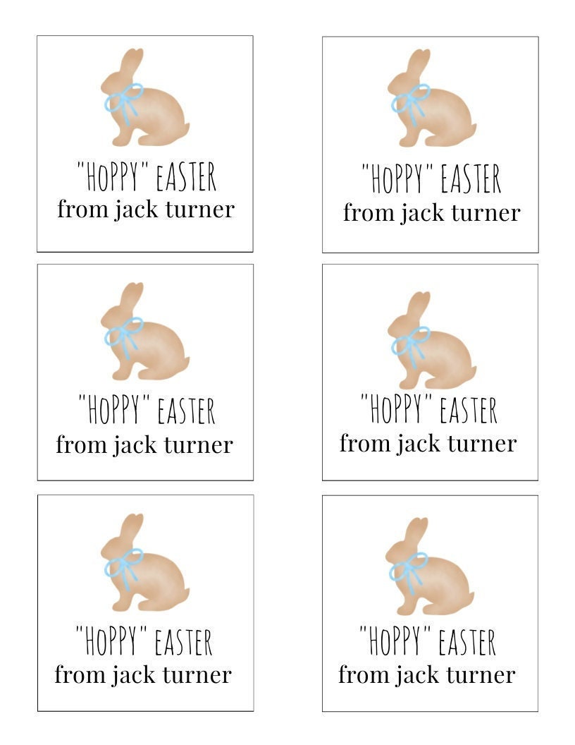 PRINTABLE Easter Gift Tags | Kids Easter Gift Tags | Watercolor Easter ...