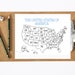 Printable US Map Coloring Page | Homeschool Coloring Sheet | US ...