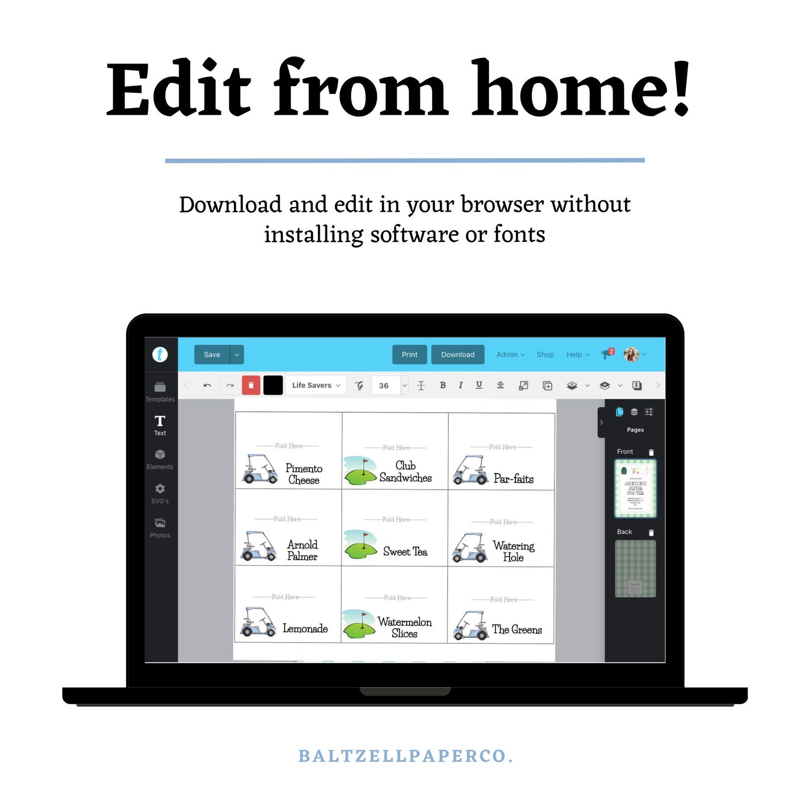 The Masters Watch Party Food Labels, Printable Masters Party Decor ...