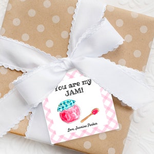 Printable Jam Valentine Template for Girls Printable Valentine Tag for ...