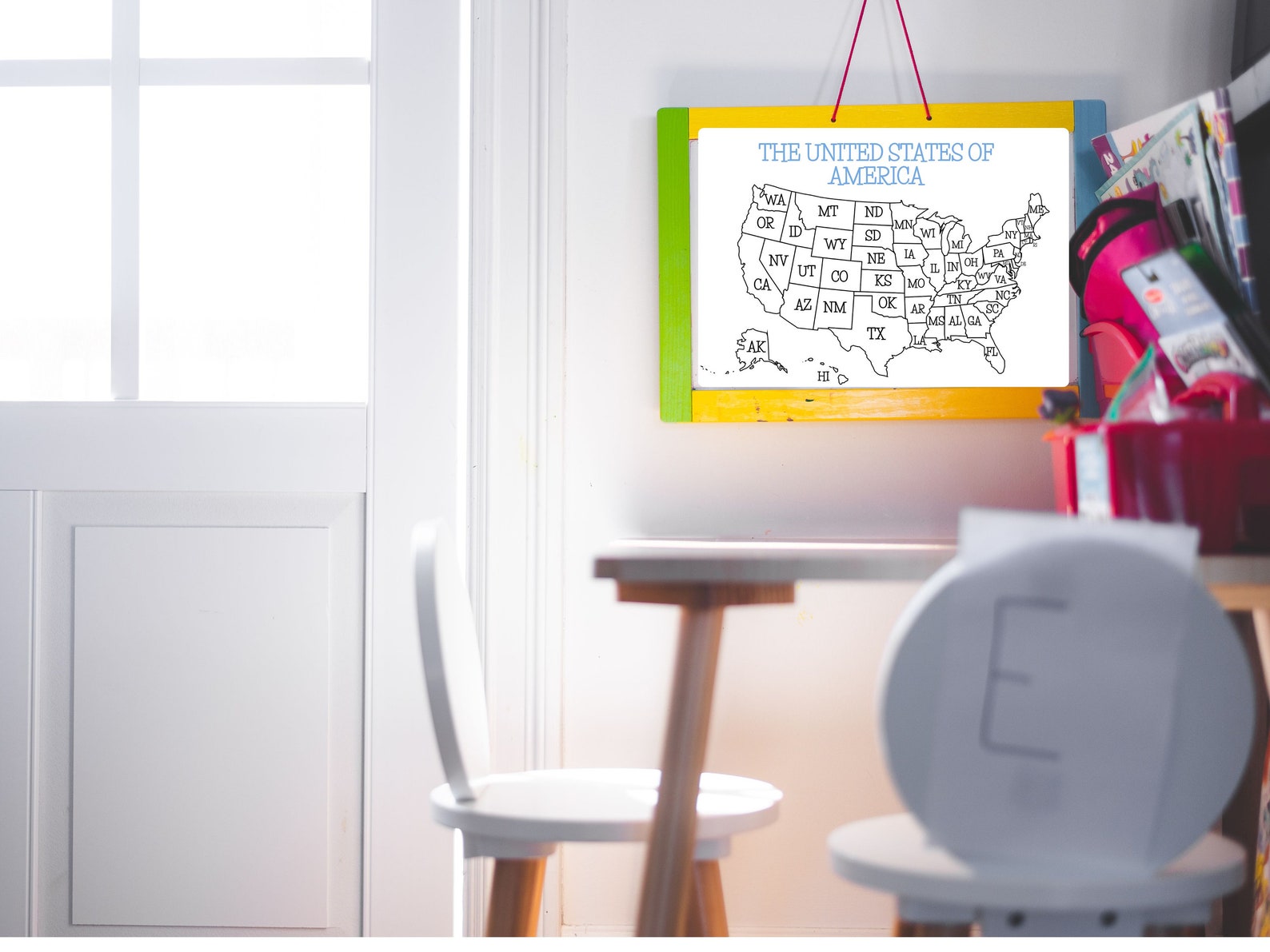 Printable US Map Coloring Page | Homeschool Coloring Sheet | US ...