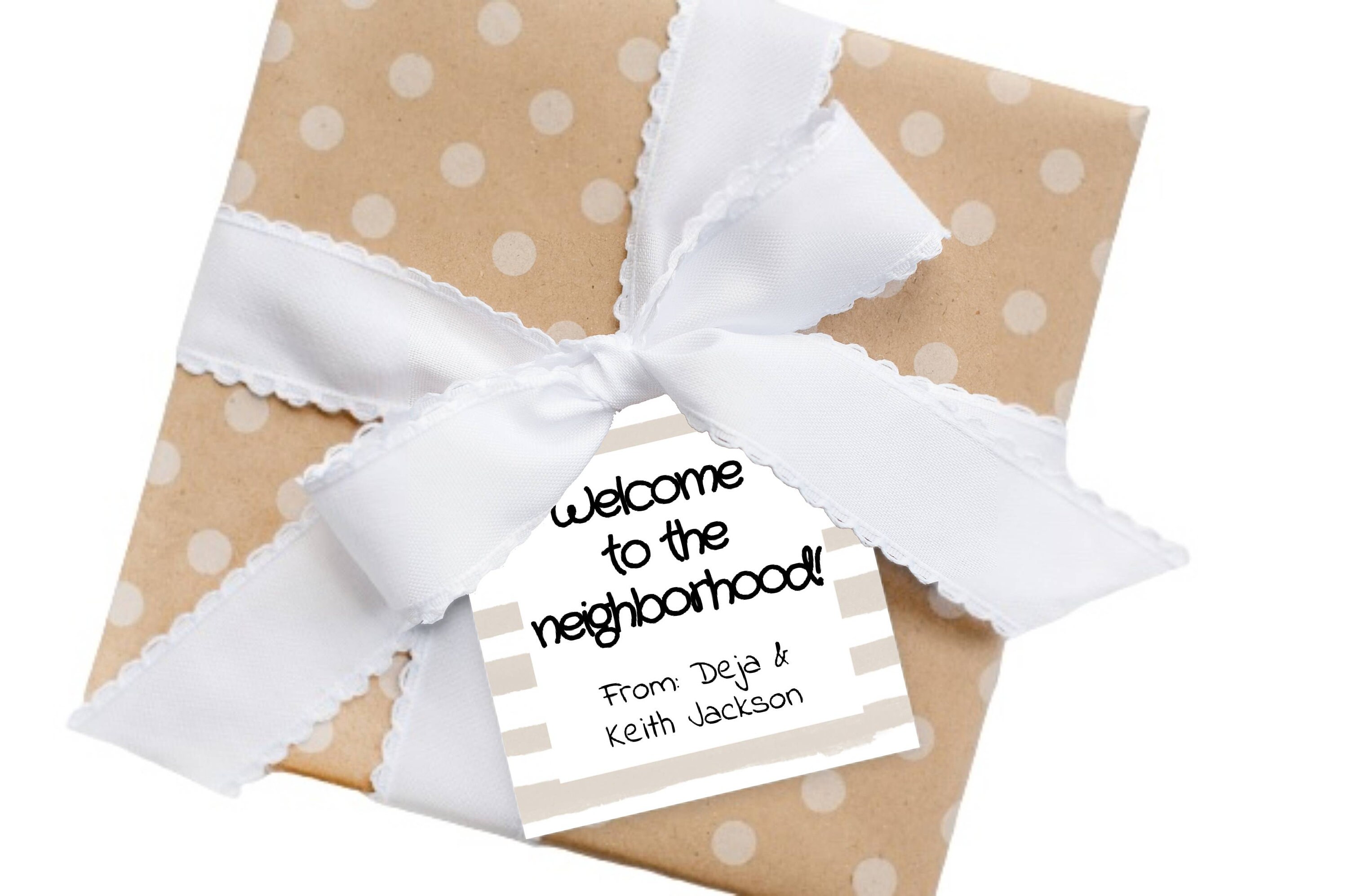 Printable Welcome to the Neighborhood Tag | Editable Text | Neutral ...