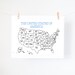 Printable US Map Coloring Page | Homeschool Coloring Sheet | US ...
