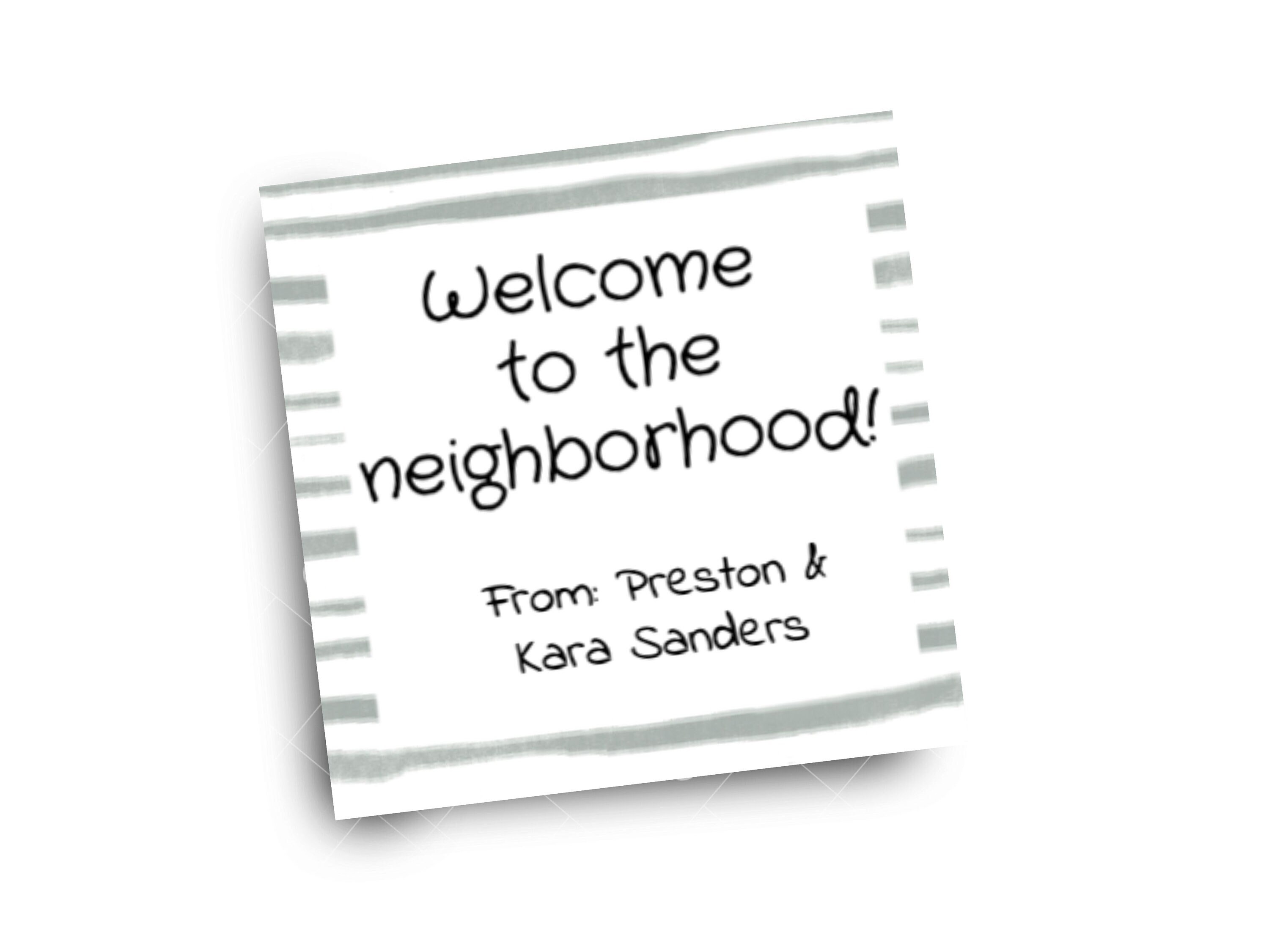 Printable New Neighbor Tag Editable Text Gift Tag - Etsy