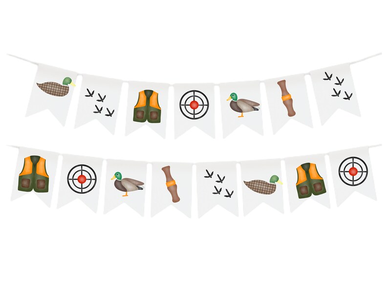 Duck Hunting Party Decor, Printable Party Banner, Duck Hunting First ...