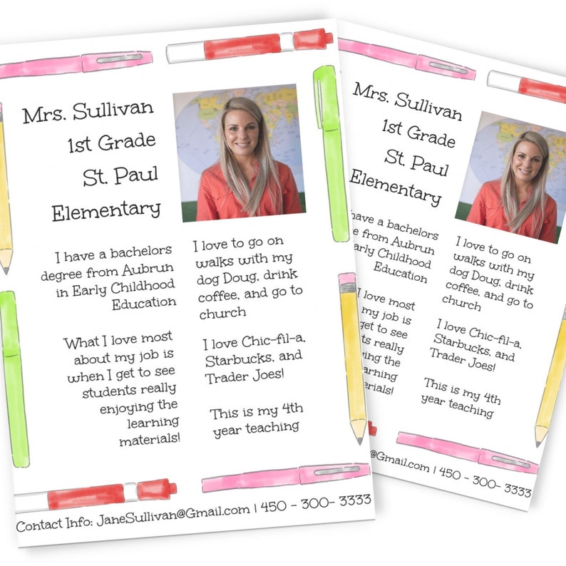 Meet the Teacher Flyer Editable Template Printable - Etsy