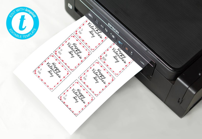 Printable XO Red Valentine Printable Valentine Tag for Gifts - Etsy