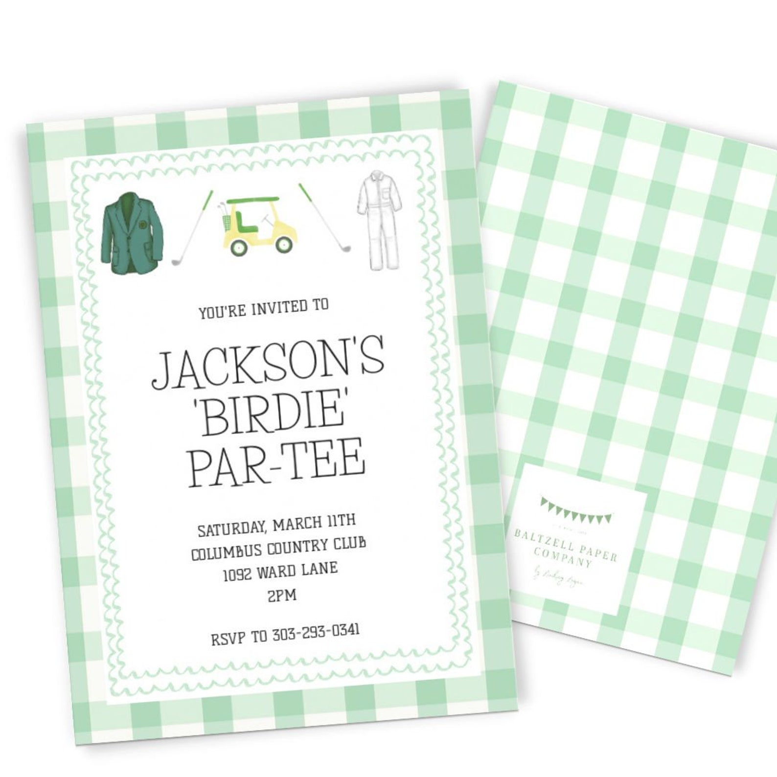 Digital Download Golf Birthday Invitation Golf Party Invitation Masters ...