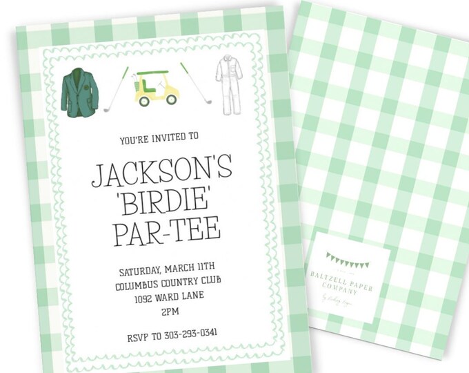 Digital Download Golf Birthday Invitation Golf Party Invitation Masters ...