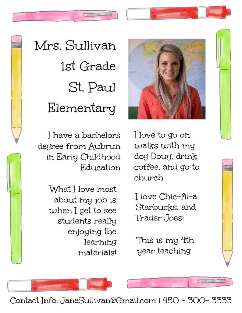 Meet the Teacher Flyer Editable Template Printable - Etsy