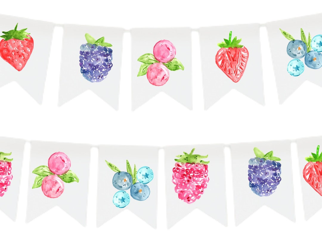 Birthday Banners Templett | Reusable Birthday Banner | Printable Berry ...