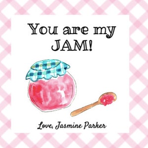 Printable Jam Valentine Template for Girls Printable Valentine Tag for ...