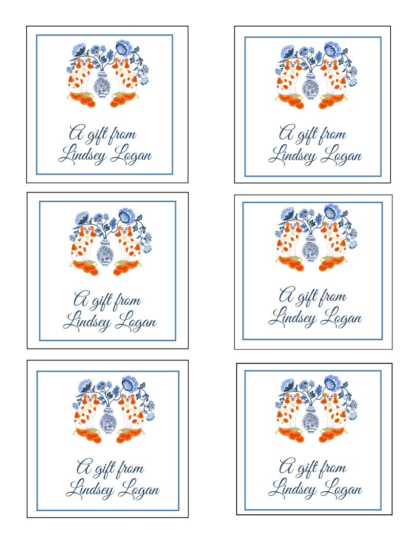 Printable Staffordshire Dog Gift Tag - Etsy