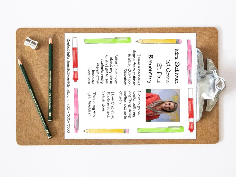 Meet the Teacher Flyer Editable Template Printable Newsletter Meet the ...