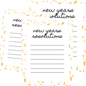 Printable New Years Resolution Sheet - Etsy