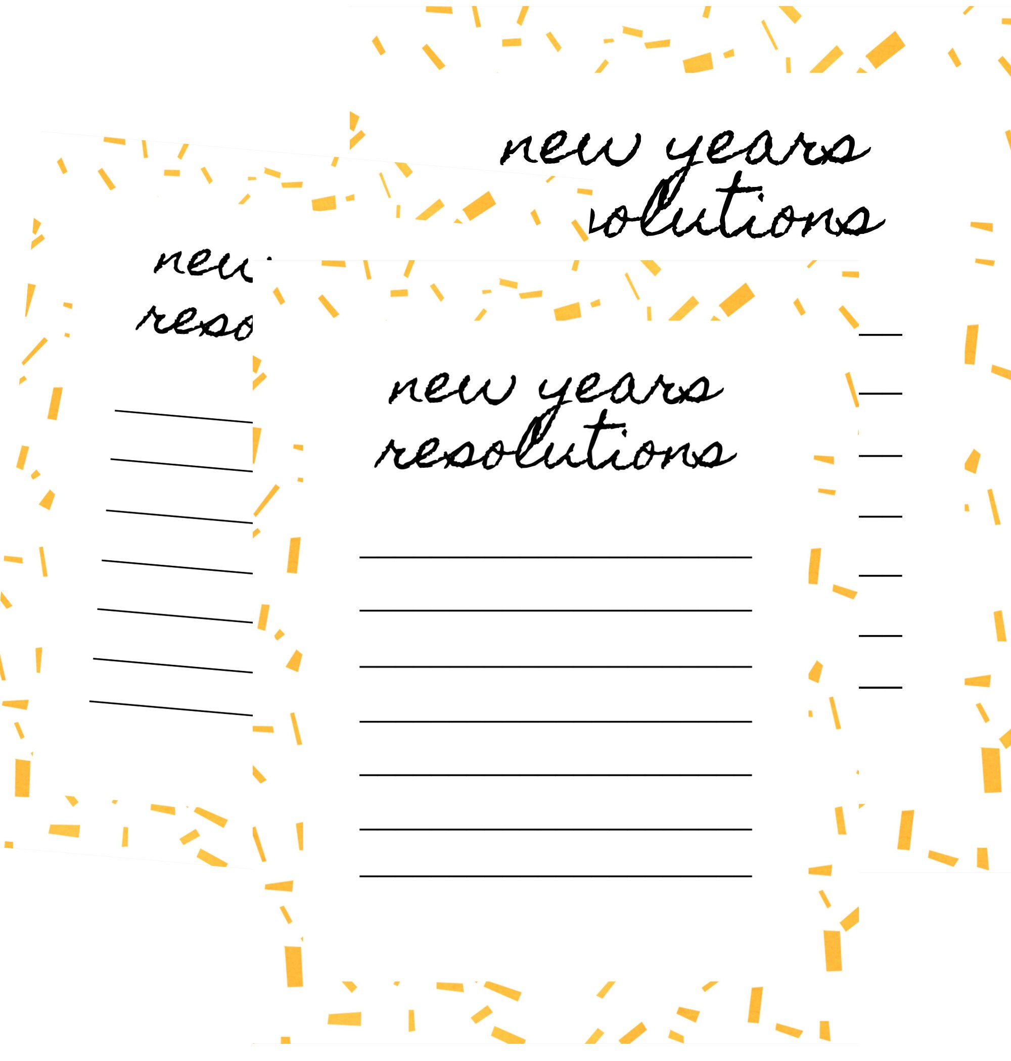 Printable New Years Resolution Sheet - Etsy