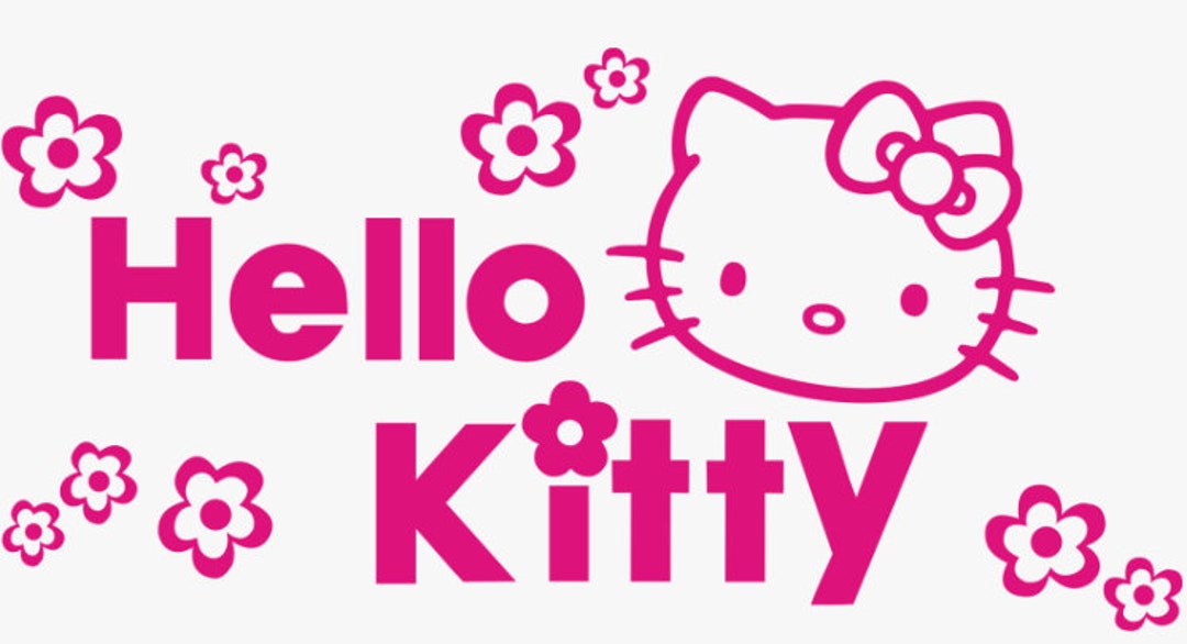 Hello Kitty Car /WALL Decal 1ft - Etsy
