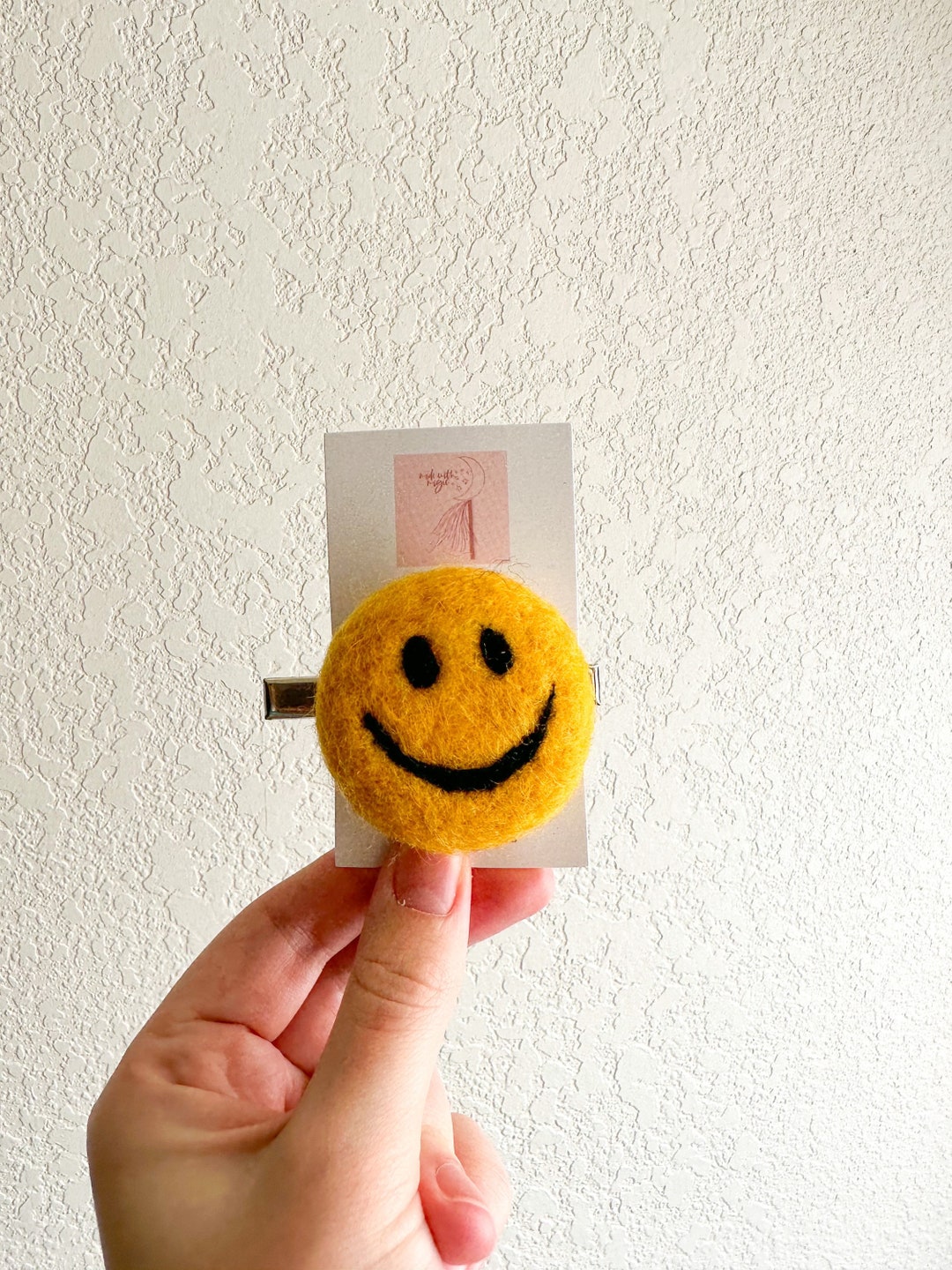 Smiley Face Hair Clip, Headband, Felt Shape, Hair Bow, Acessory - Etsy