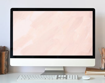 Pink Neutral Desktop Wallpaper - Etsy