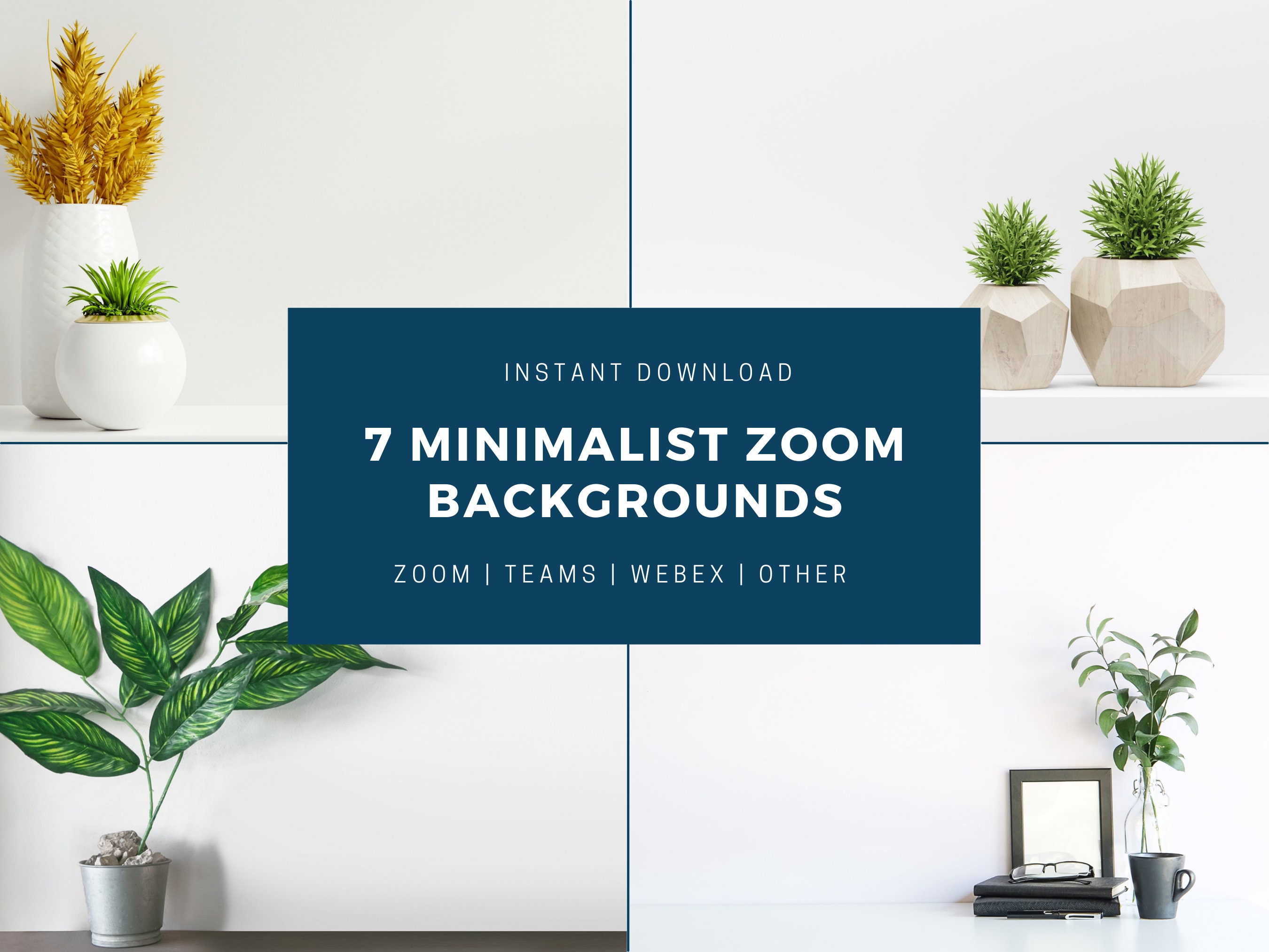 Minimalist Zoom Background Bundle for Virtual Meetings | Etsy New Zealand