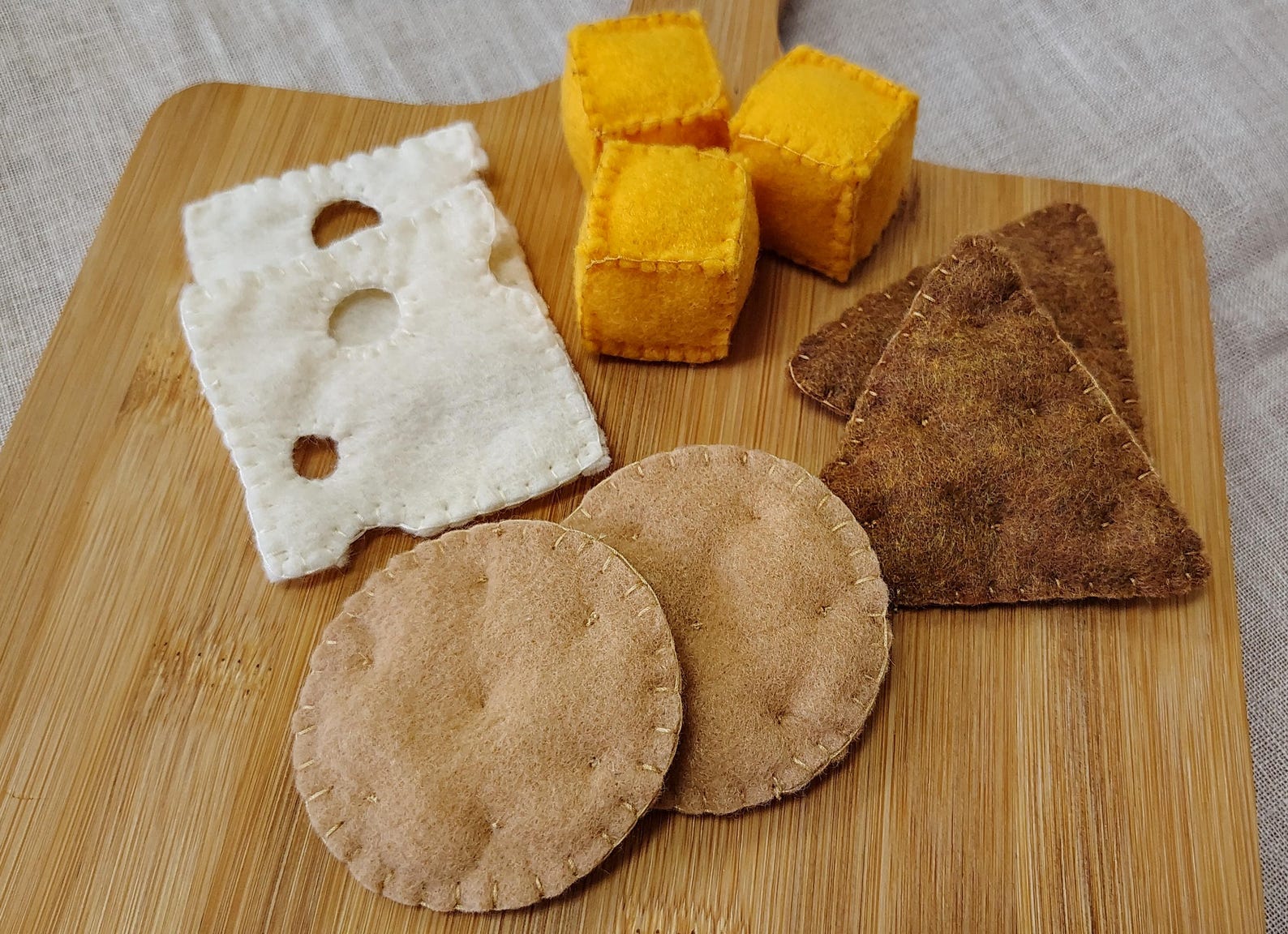 Felt Cheese and Crackers Board Charcuterie Play Toy Food Pretend ...